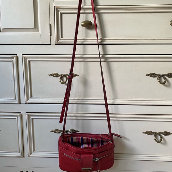 Danier | Bags | Danier Genuine Leather Red Cross Body Purse | Poshmark